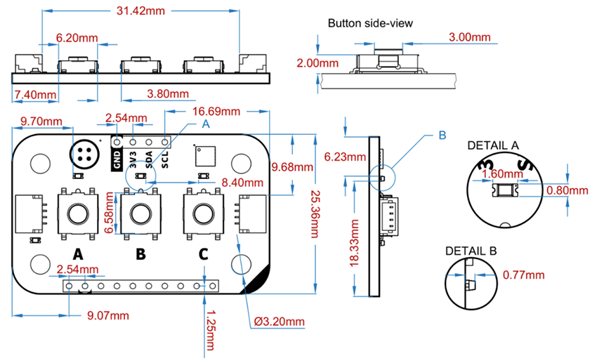 Modulino® Buttons - Arduino | Mouser
